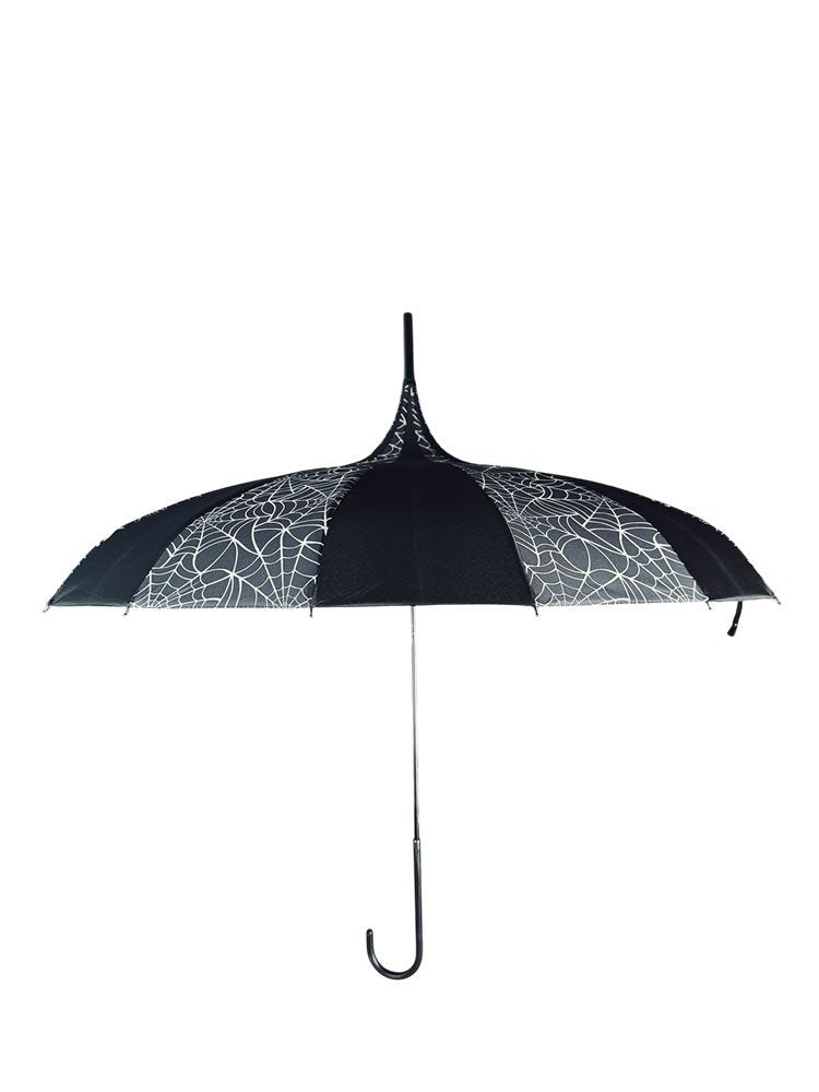 MARCELINE WEB PARASOL - BLACK/WHITE - Y R U